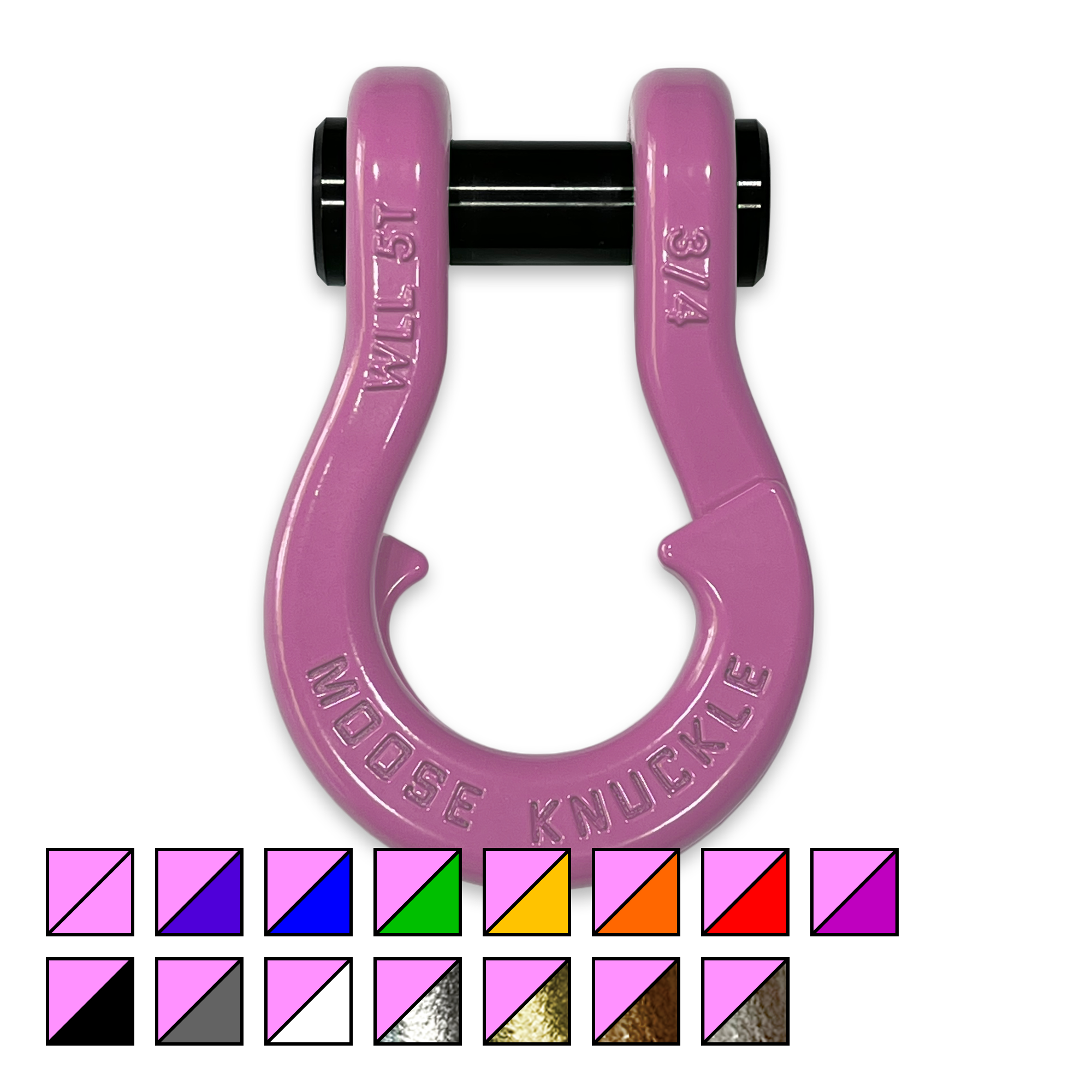 Jowl D-Ring Tow Recovery Shackle (Pretty Pink) – Maverick Overland ...